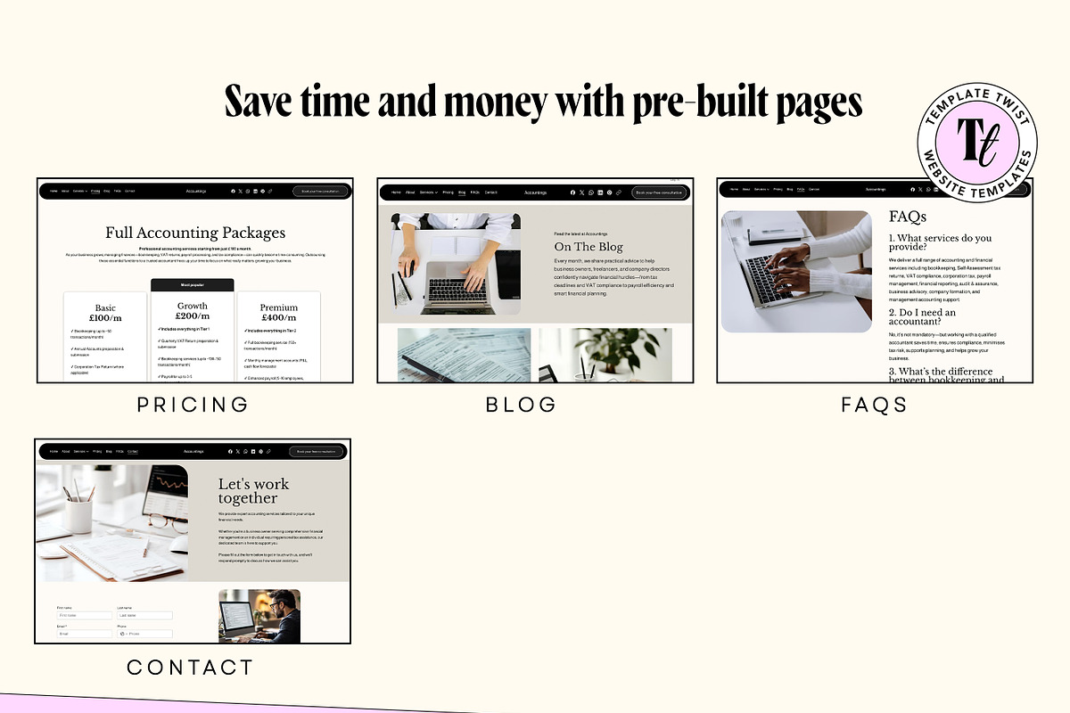 Accountant Wix Studio Website, a Wix Template by Template Twist Shop