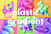 3D Plastic Gradient Graphic Set, a Graphic by LarysaZabrotskaya