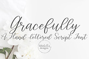 Gracefully-a Handwritten Script Font, a Script Font by lillie belles ...