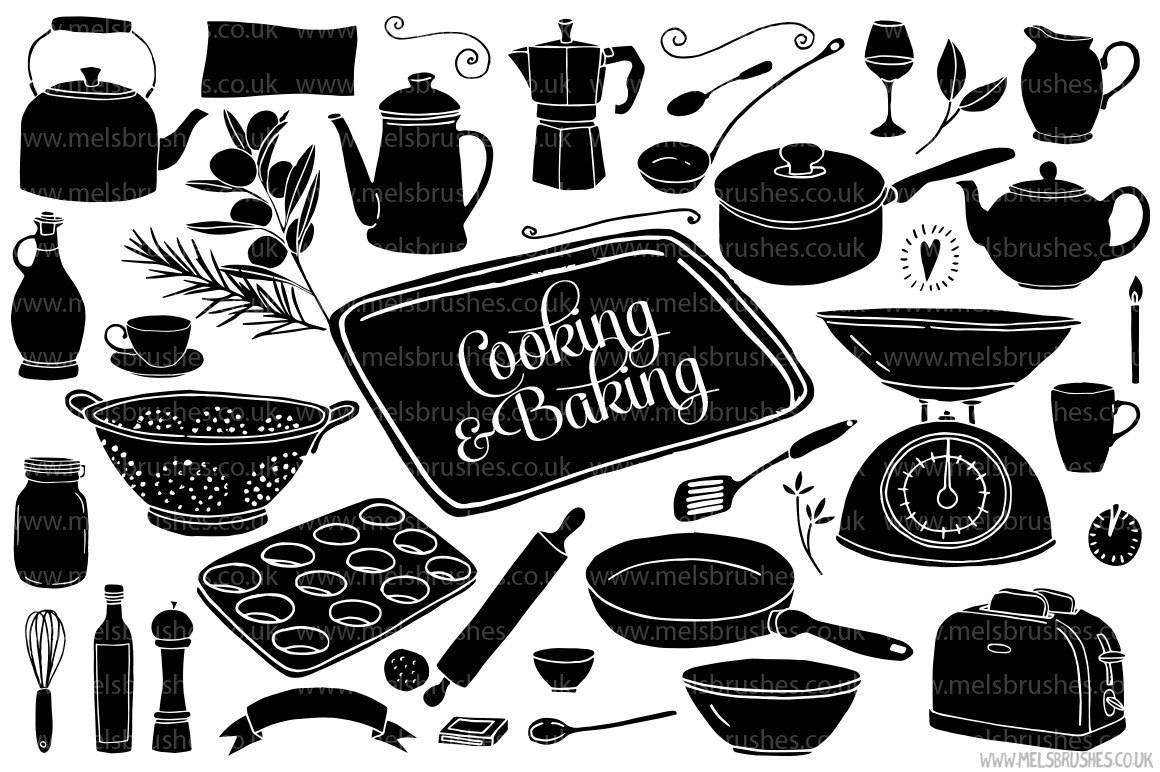 Cooking & Baking Illustrations, a Food Illustration by Mels Brushes