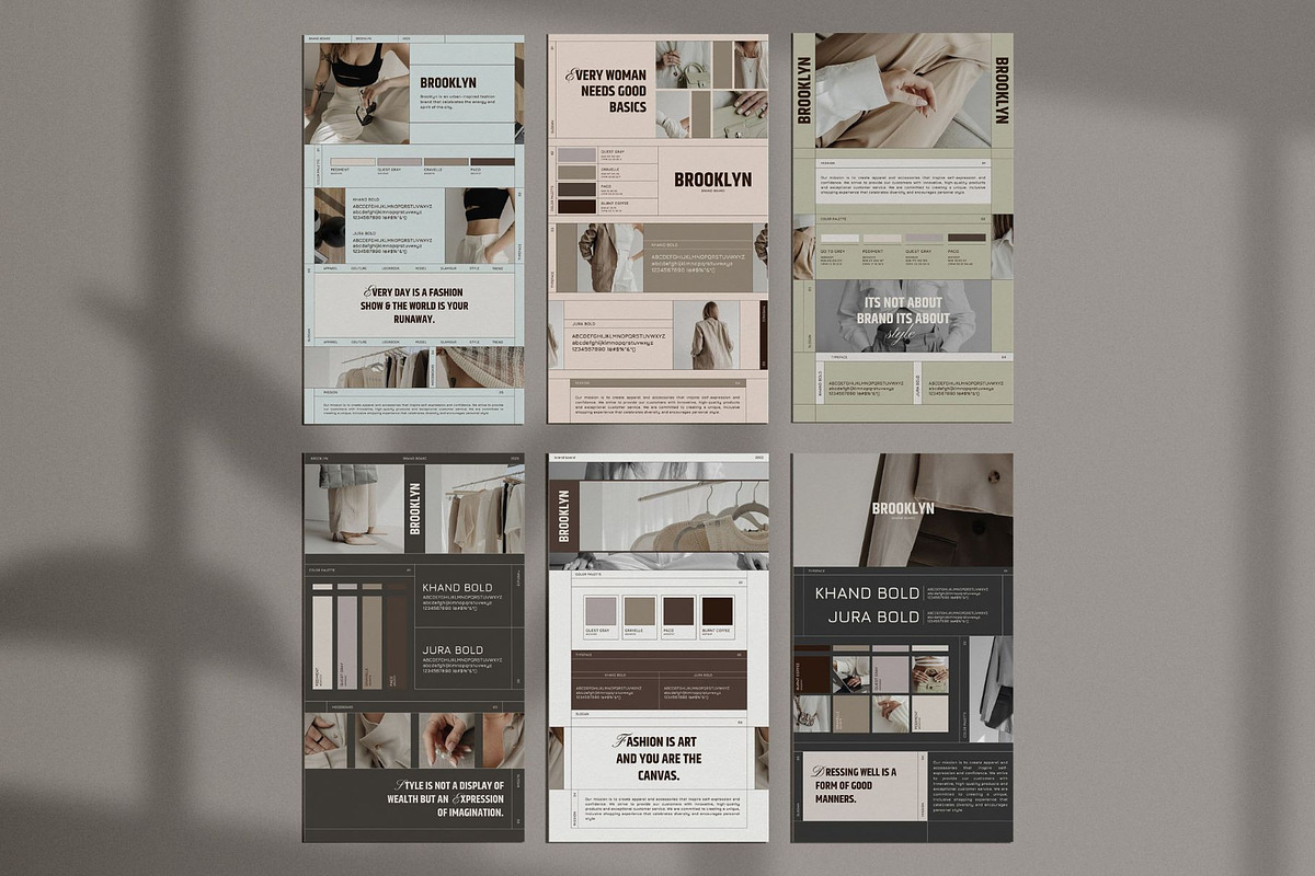 Brooklyn Brand Board Canva Template, a Branding & Logo Template by ...