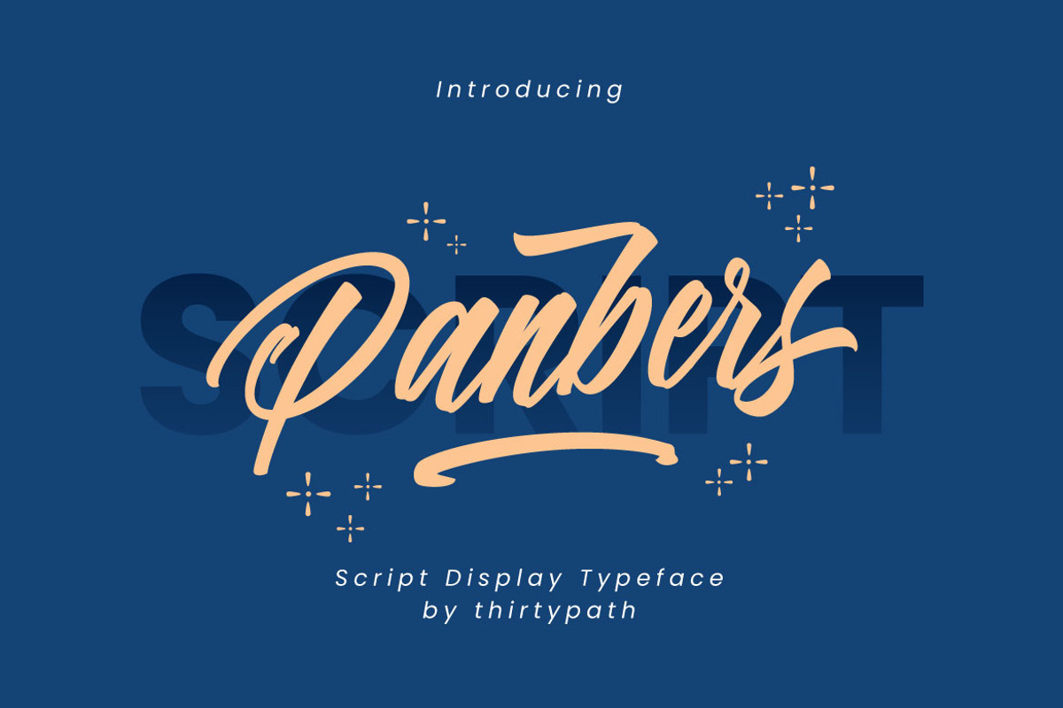 Panbers Script, a Script Font by Thirtypath Studio