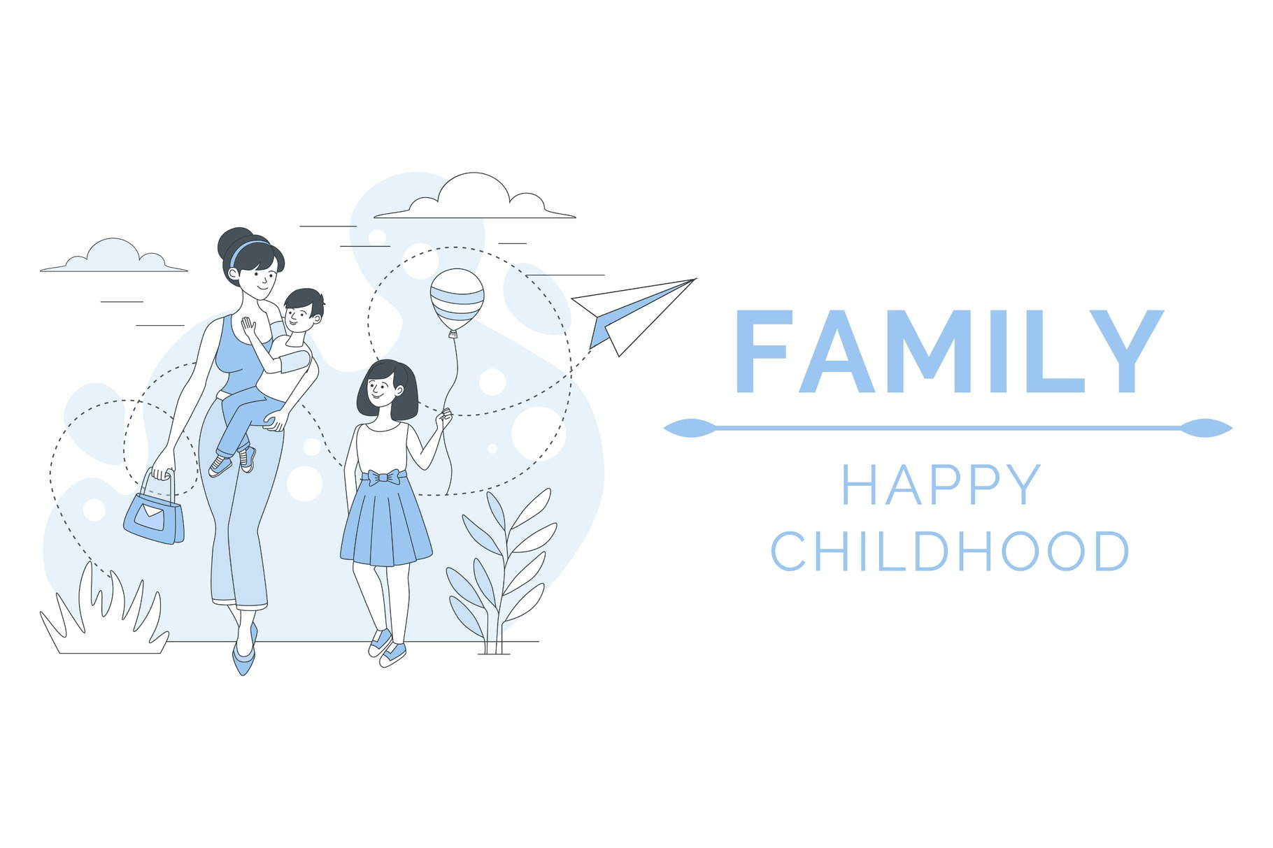 Family poster design concept. Happy | People Illustrations ~ Creative ...