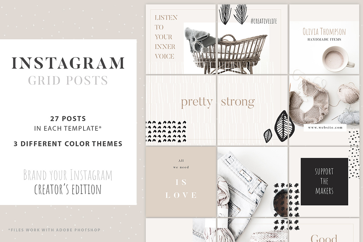Instagram Grid Posts - Creator, a Social Media Template by ...