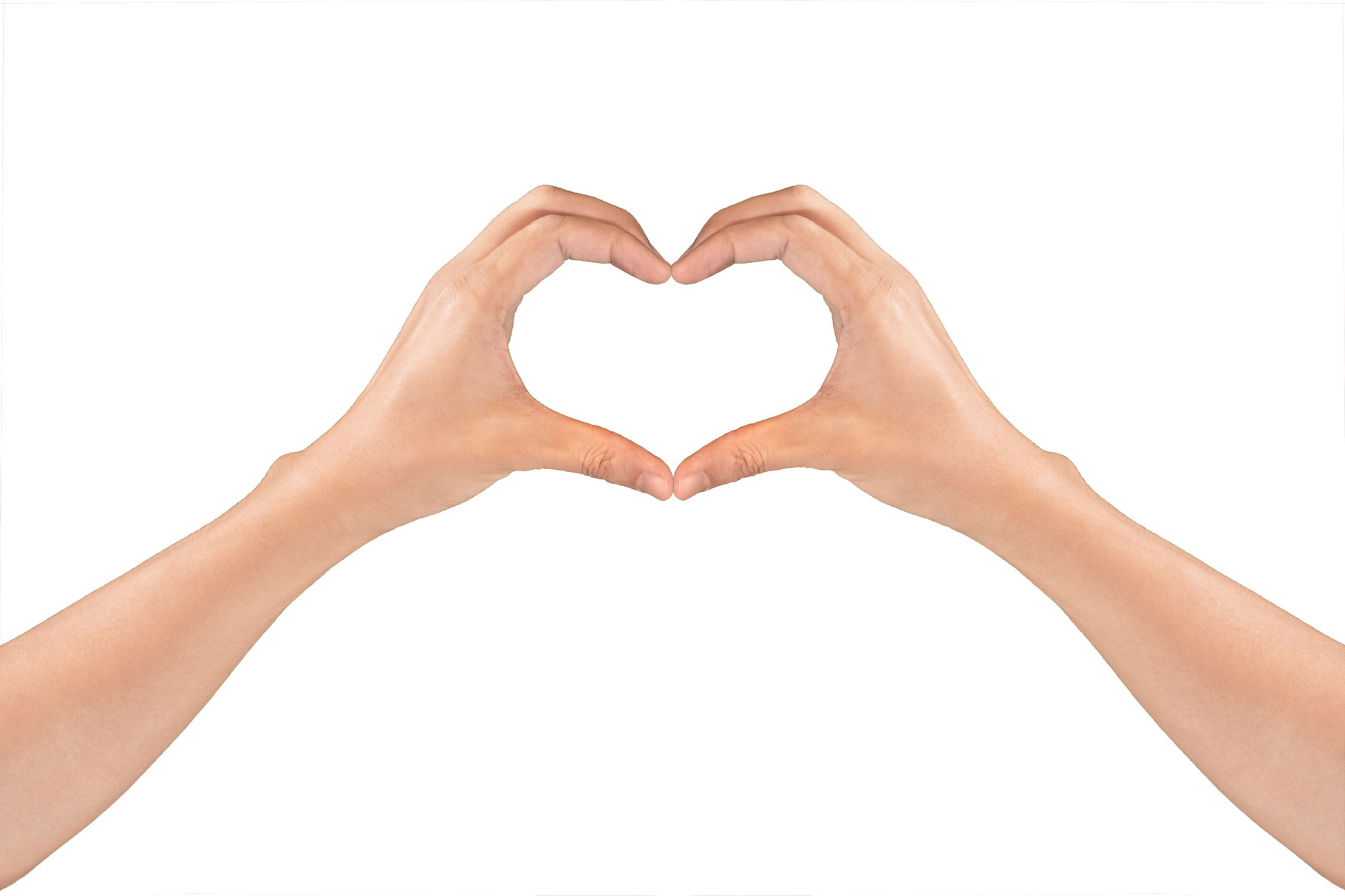 Woman's hands shaping a heart symbol, a Decorative Illustration by Tampatra