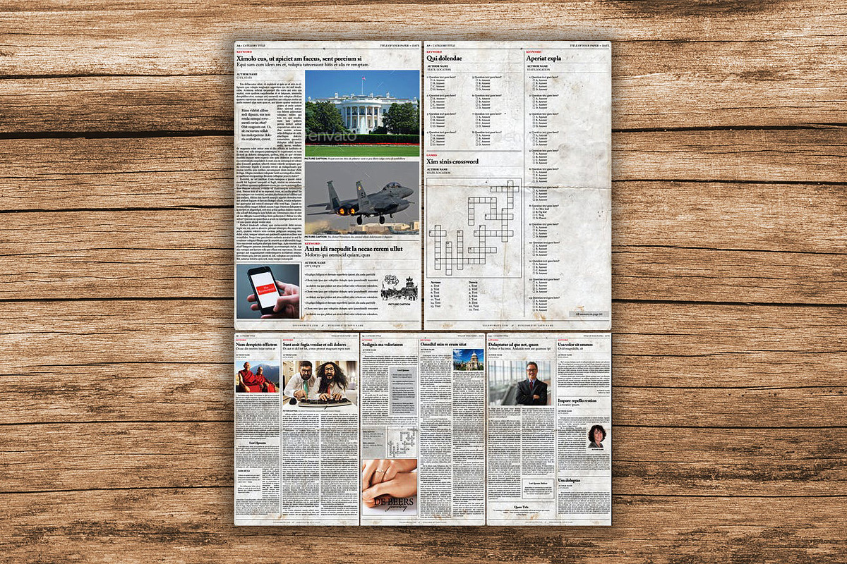 Old Style Newspaper Template, a Magazine Template by Newspaper Templates