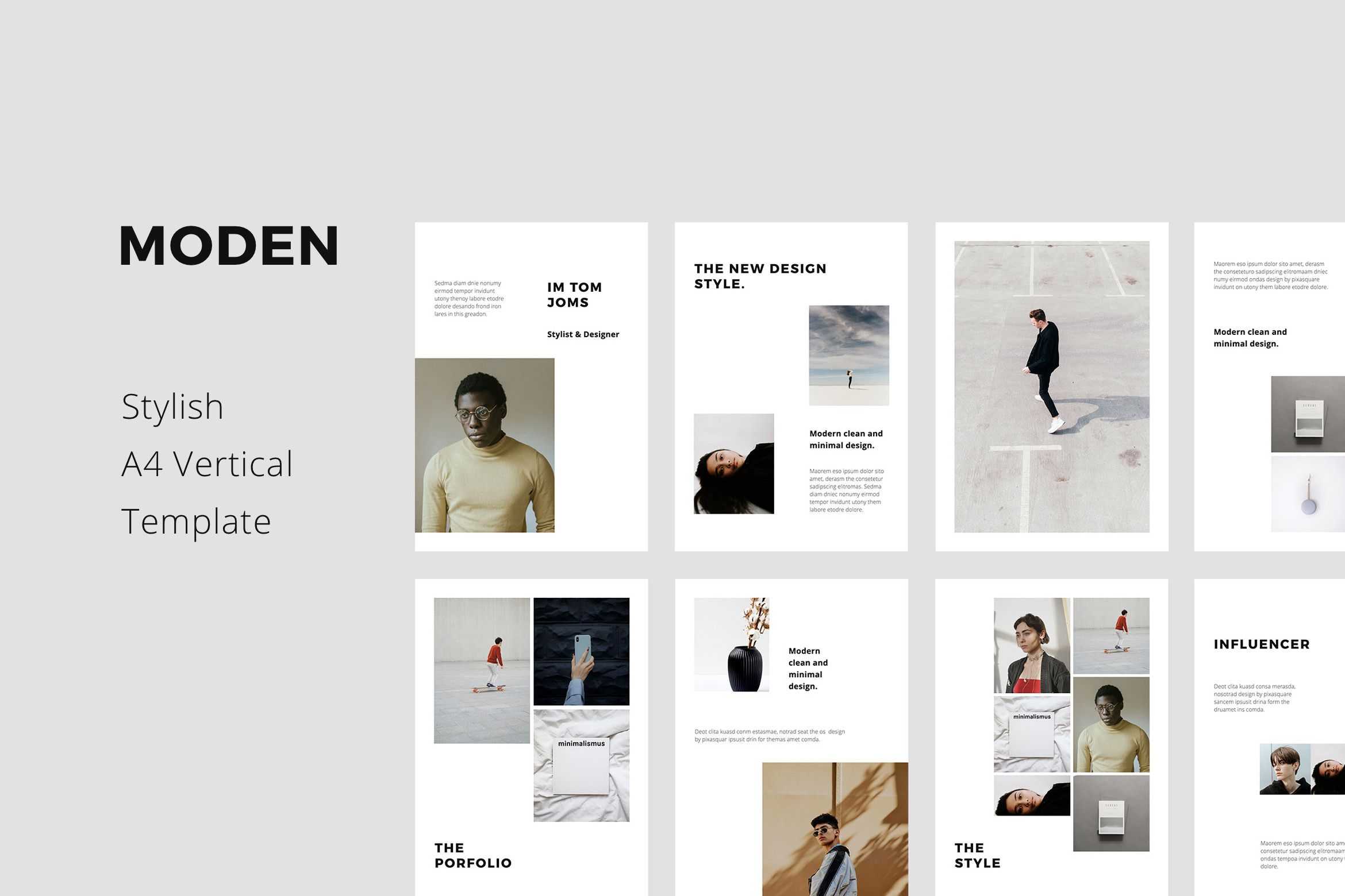 MODEN - Google Slides A4 Template, a Presentation Template by ...