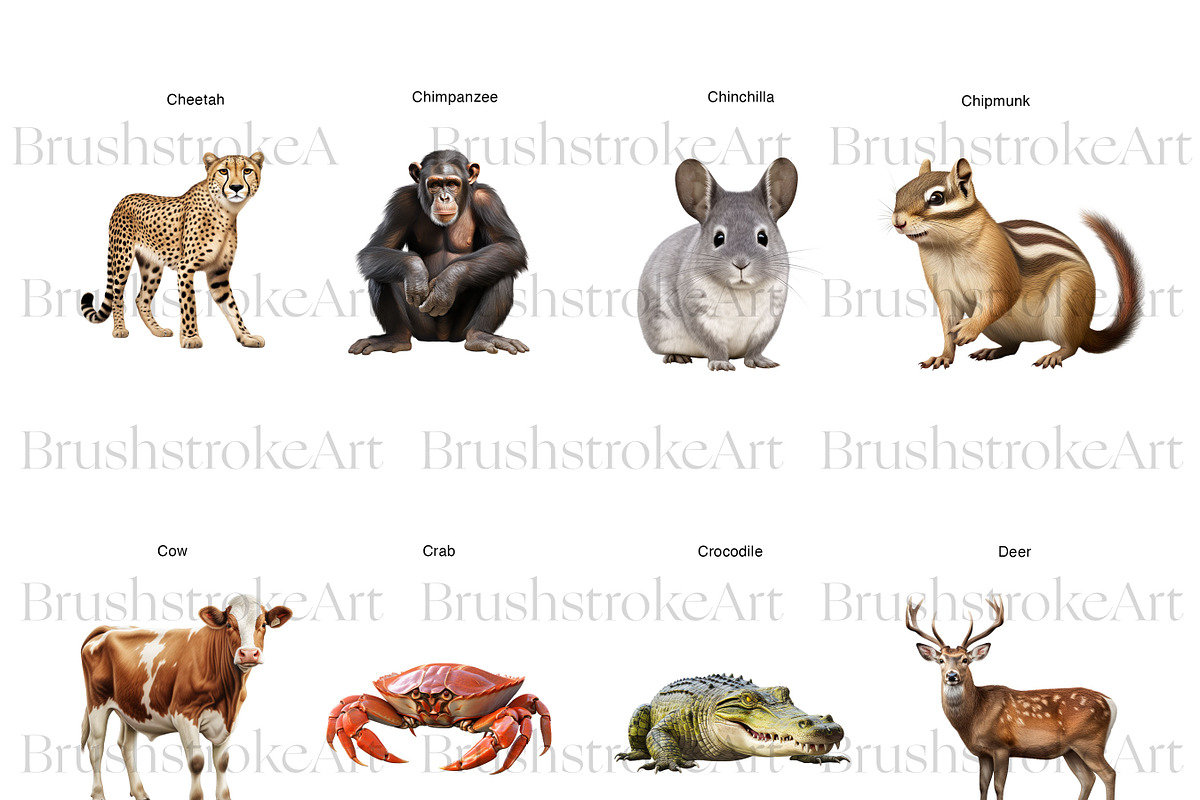 Realistic Animals Clipart, Wild Animal