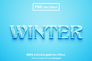 Winter 3D PSD Text Effect