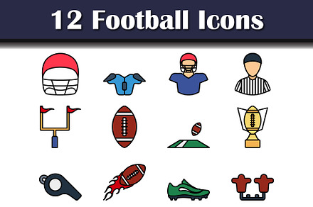 Football Icon Set | Outline Icons ~ Creative Market