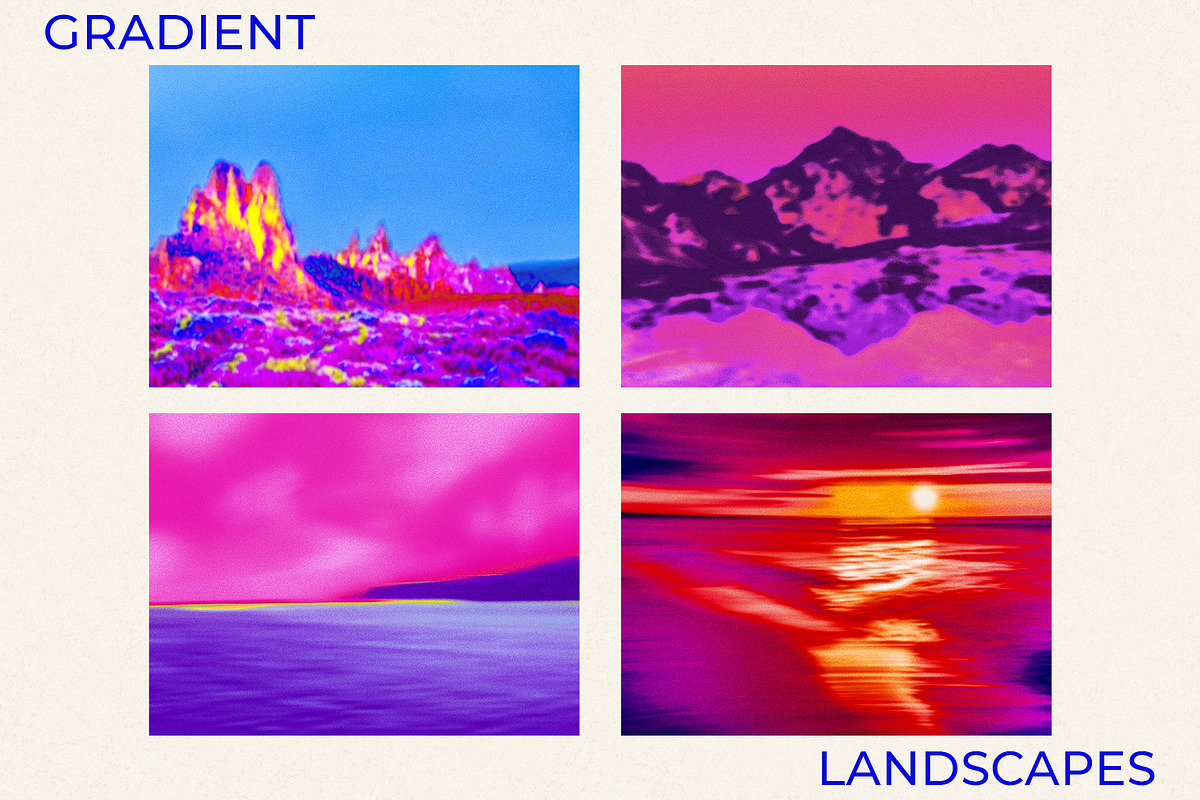 Grainy Gradient Textures and Shapes