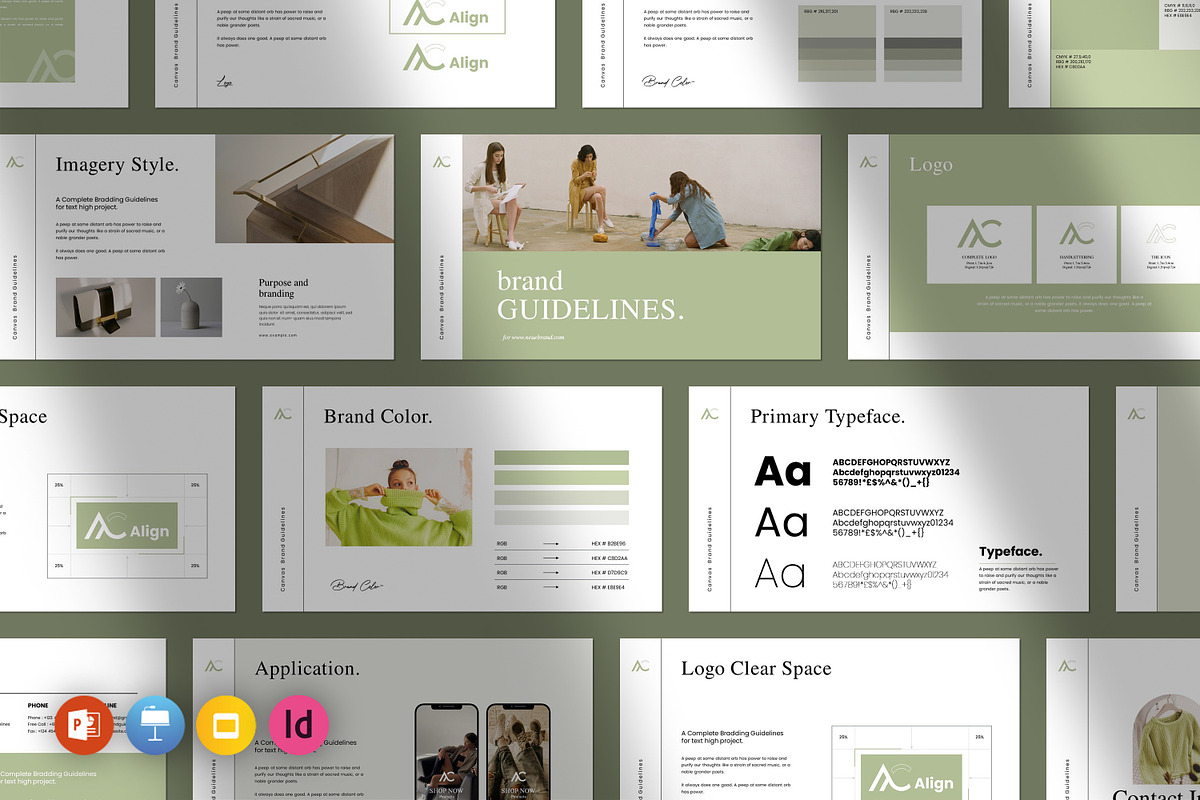 Brand Guidelines Template, a Presentation Template by CreativeSlides