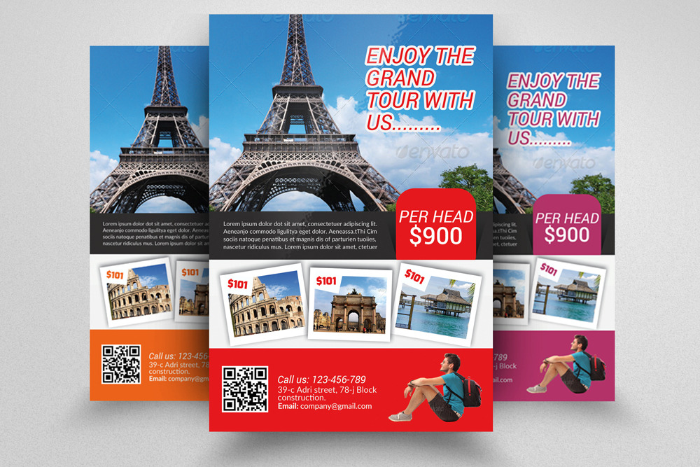 Tour Travel Agency Flyer Template, a Flyer Template by Business Flyers