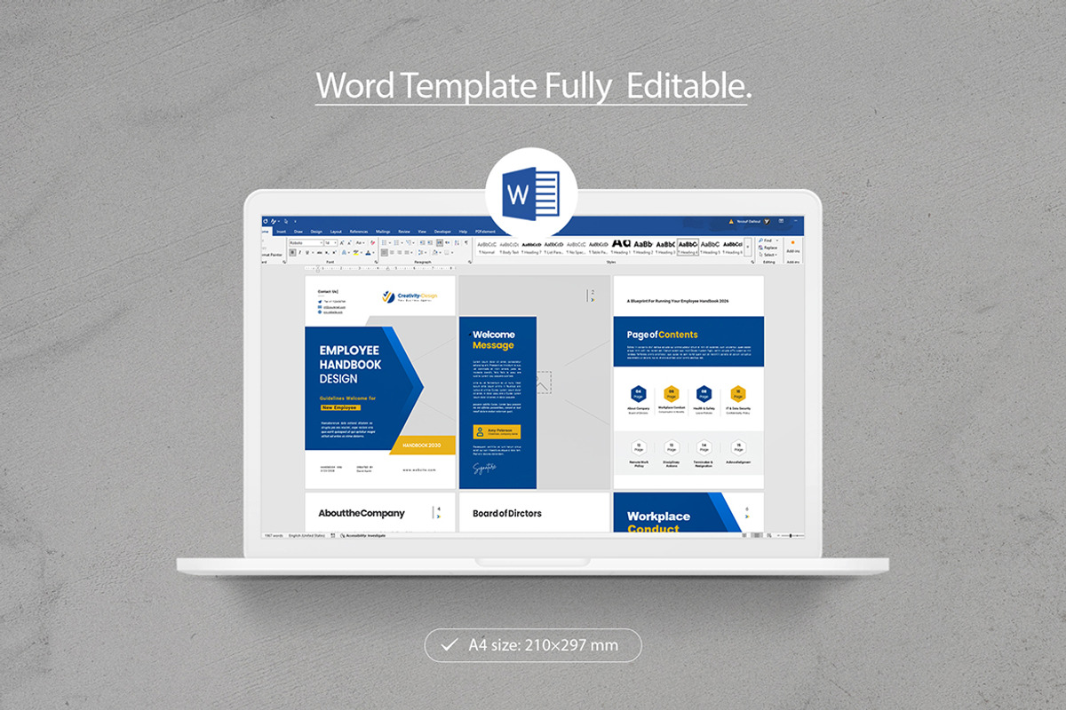 HR / Employee Handbook Design, a Brochure Template by Creativity-Design