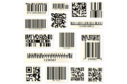 QR codes and barcodes with numbers, a Technology Illustration by ...