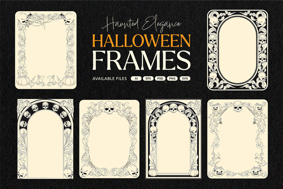 Halloween Frames & Borders, a Background Graphic by DesignerCandies