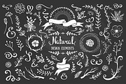Natural hand drawn chalk elements, an Object Graphic by Alenkakarabanova