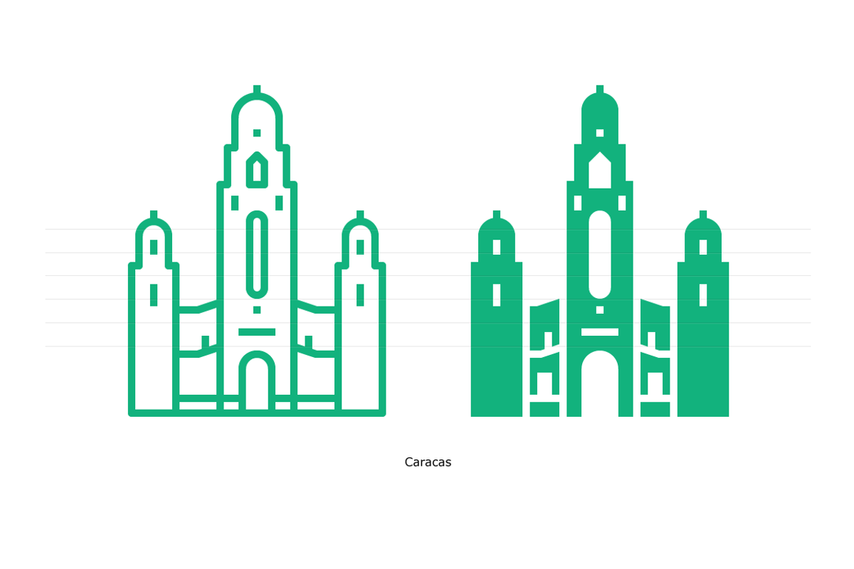 American Capitals - Landmark Icons, an Outline Icon by Jozsef Balazs ...