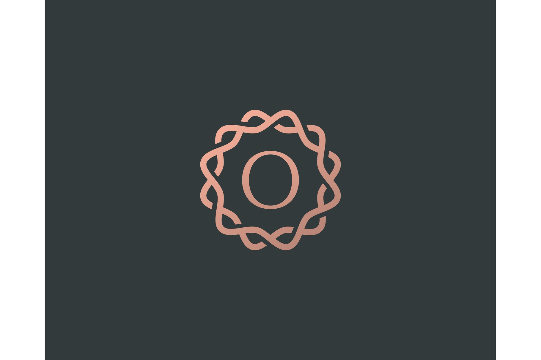 Abstract linear monogram letter O, a Branding & Logo Template by Bureau