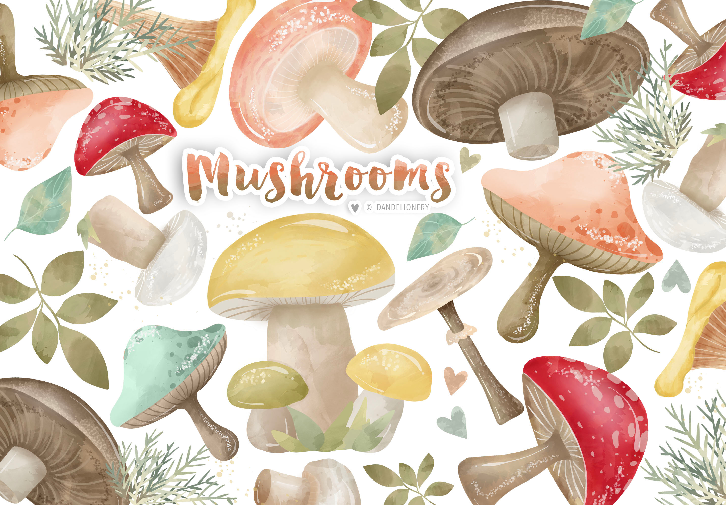 Mushrooms design, an Object Graphic by designloverstudio