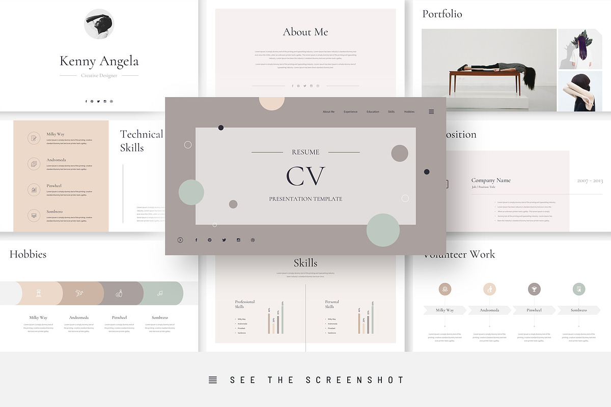 Resume CV Google Slides Presentation, a Presentation Template by ...