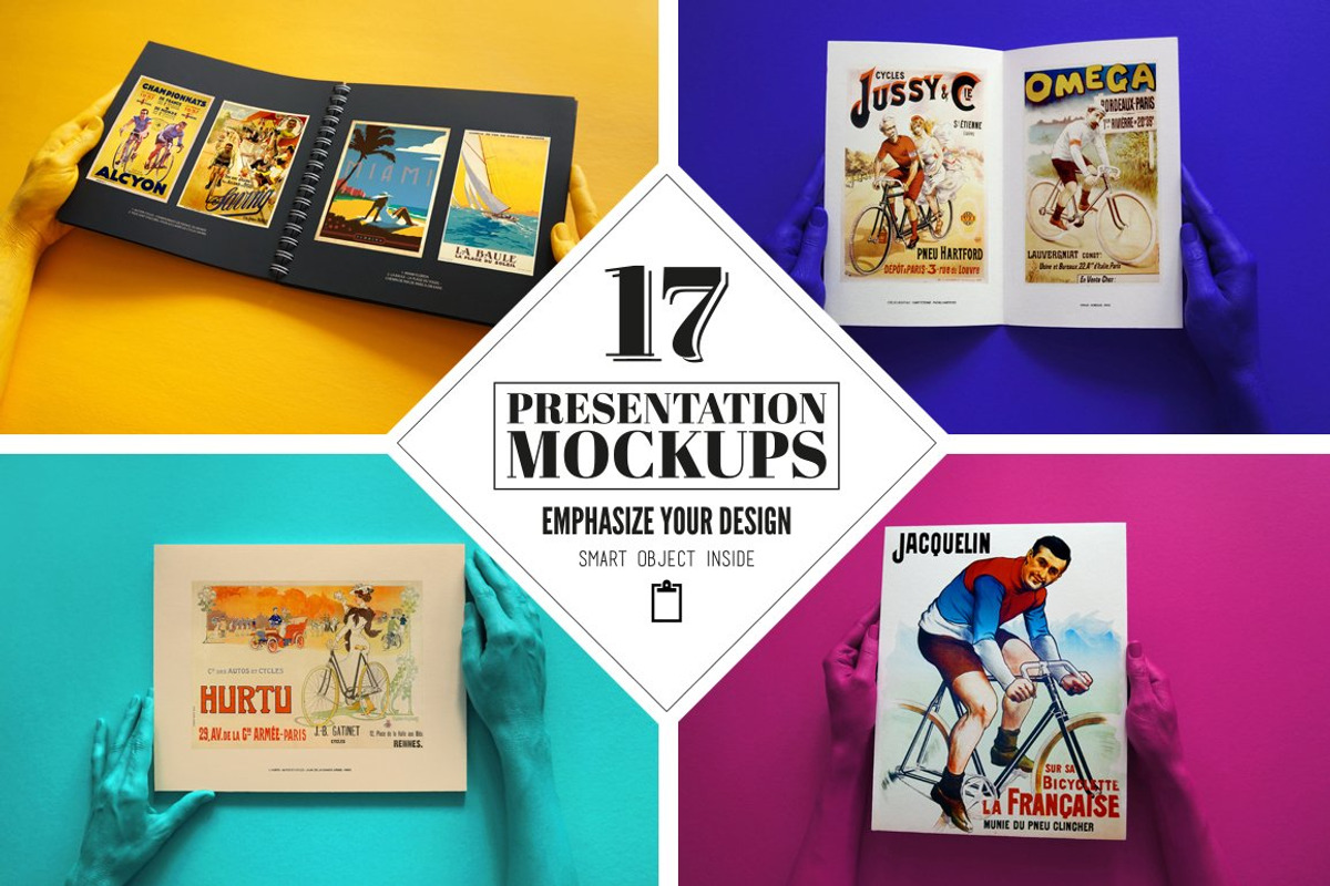 17 Presentation Mockups, a Print Template by Liviu | Creative Market