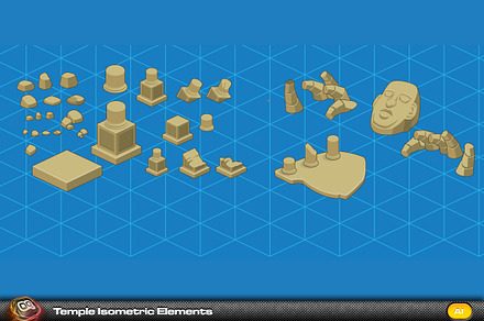 Monolith Isometric Elements, an Object Graphic by quicky