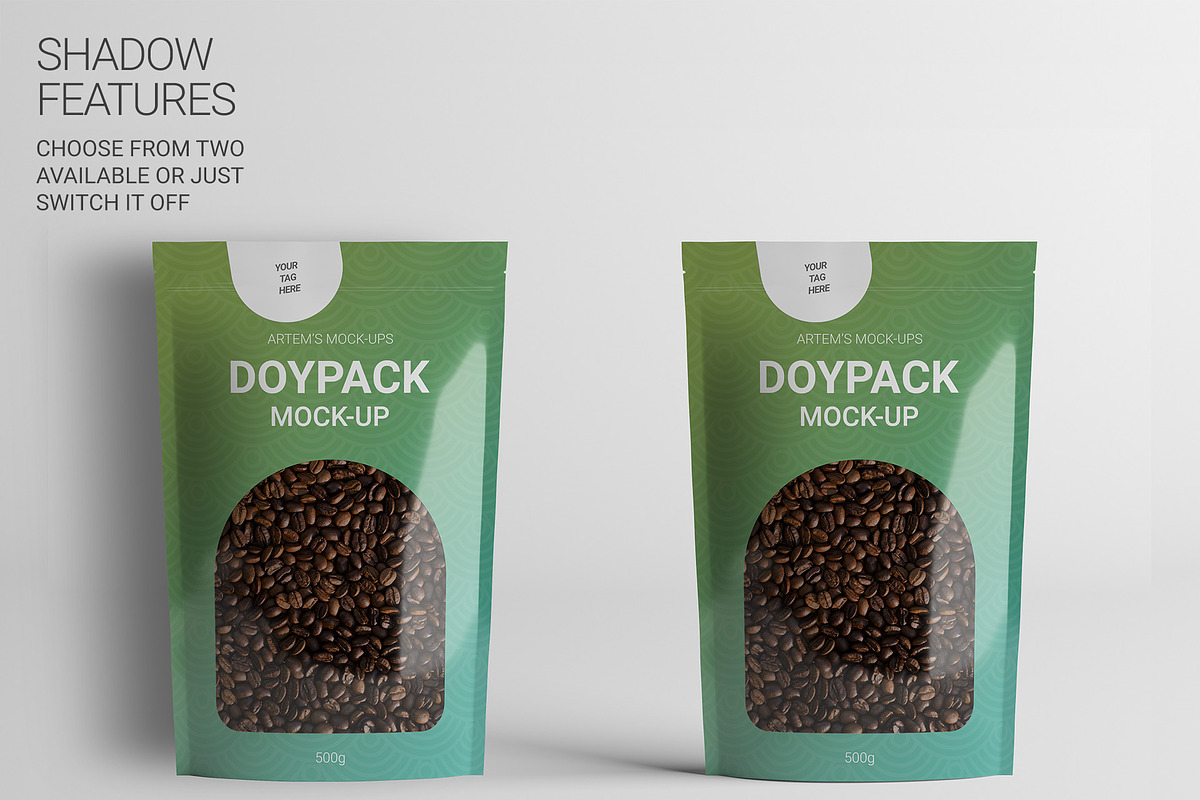 Doypack Pouch Mockup, a Packaging Mockup by AY Mock-Ups