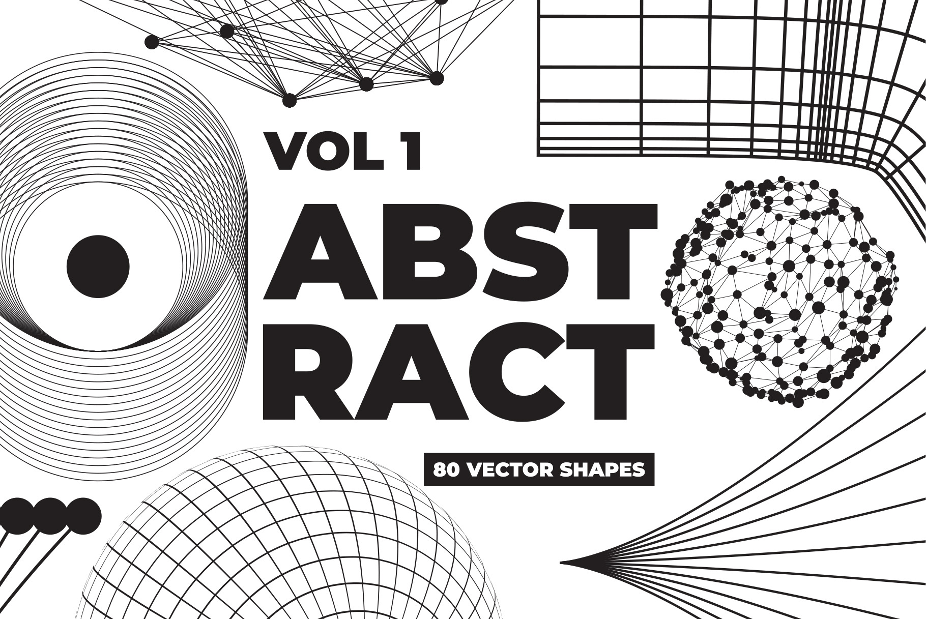 80 Vector Abstract Shapes Vol.1, an Object Graphic by Vanzyst
