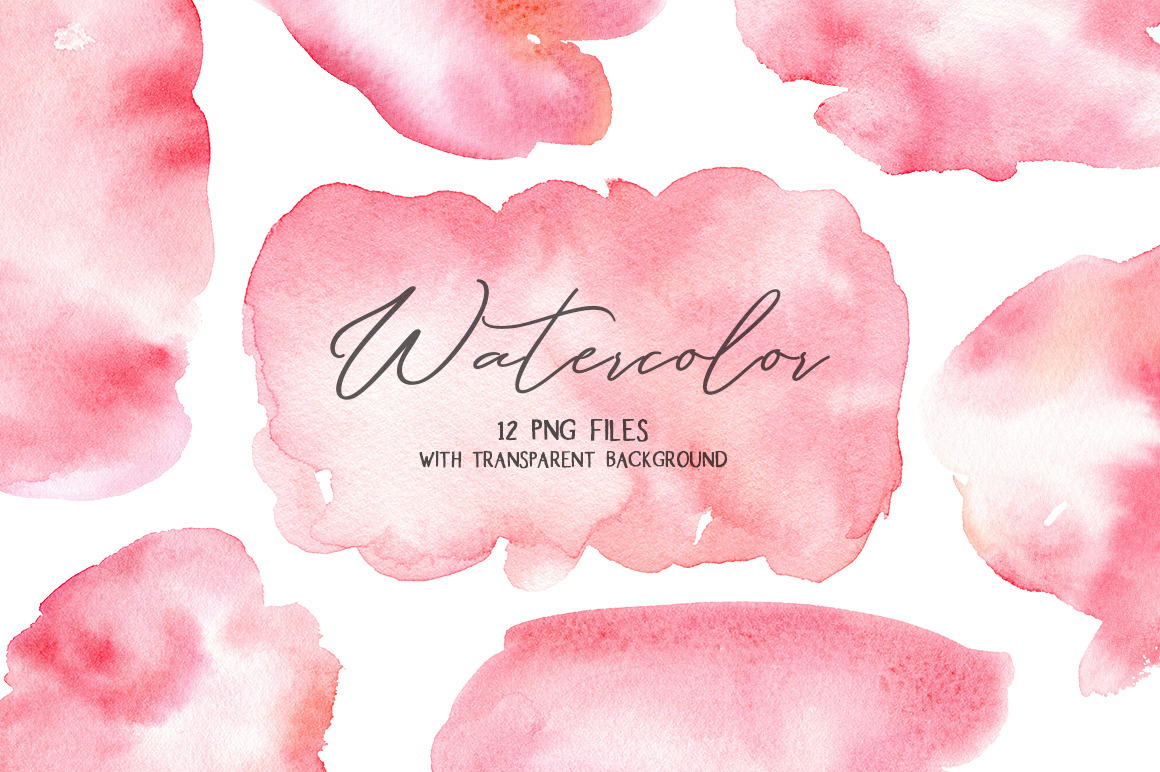 Pink Blush Watercolor Stain Splashes, a Texture Illustration by ...