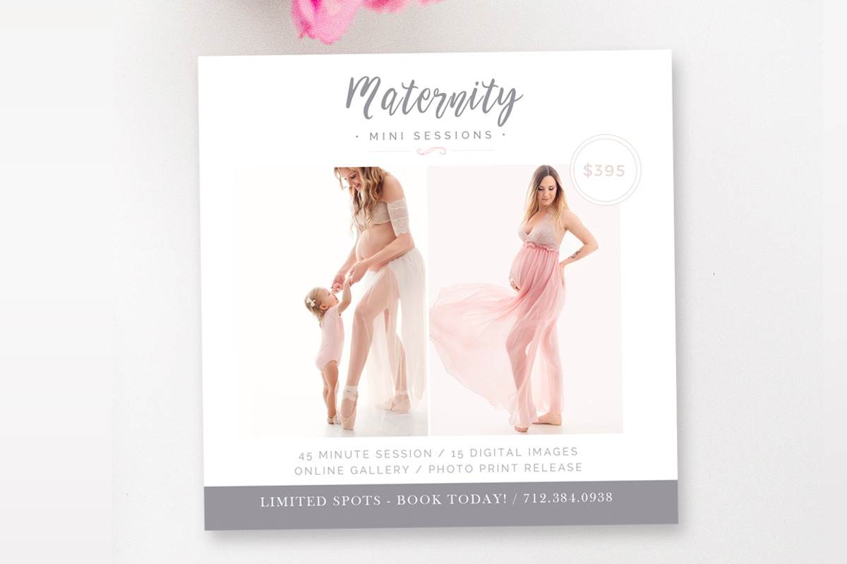 Maternity Mini Session Template, a Flyer Template by By Stephanie Design