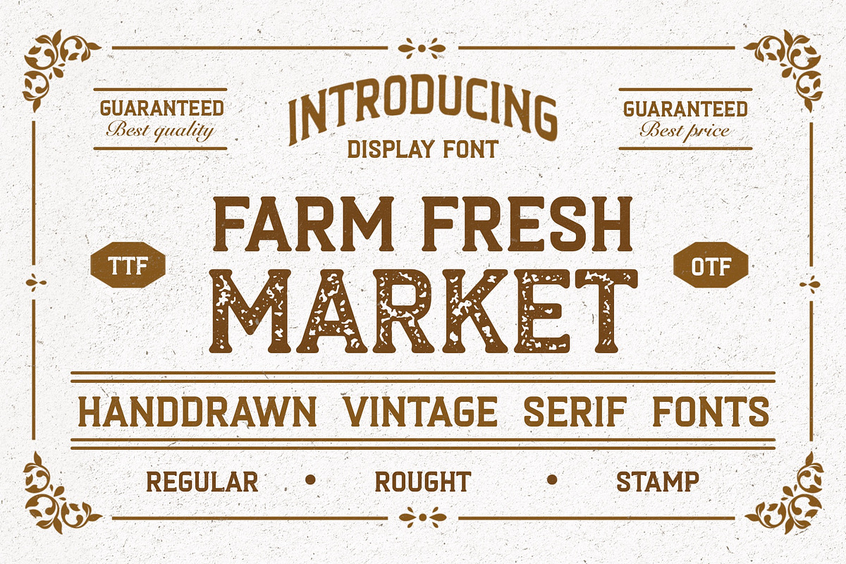 Farm Fresh Market - Sans Serif Font, a Serif Font by ariodsgn
