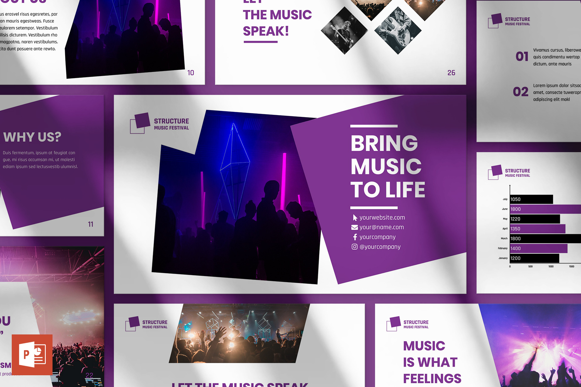 Presentation Music Festival, a Presentation Template by TemplatesNow!