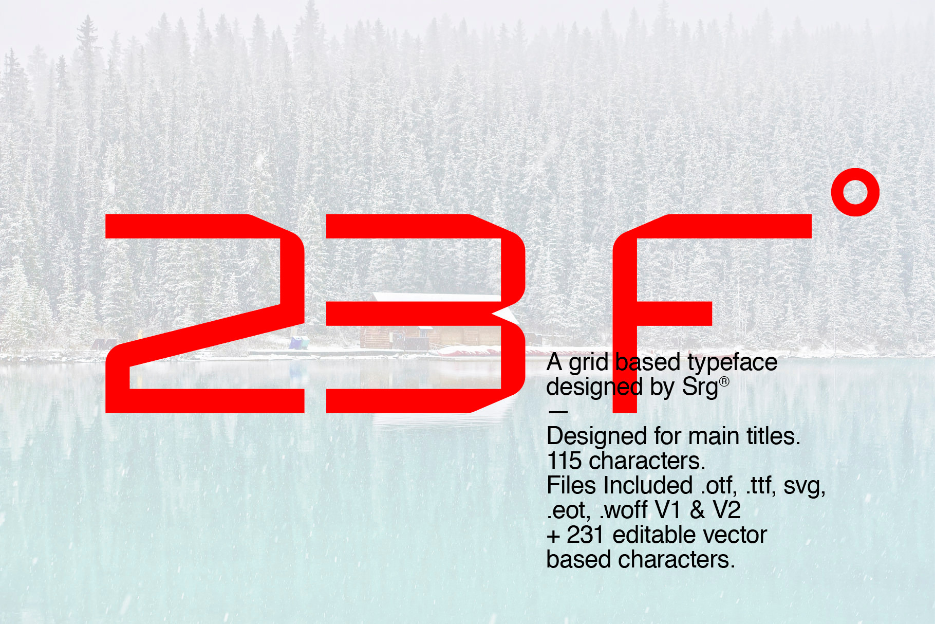 23F-Grid based font, a Font by Srg®