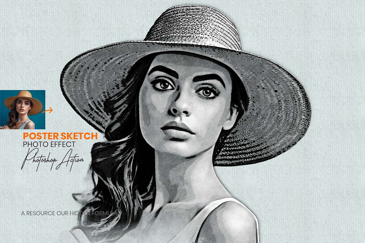 Easy Sketch Poster Photoshop Action