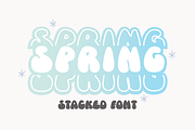 SPRING STACKED Retro Display Font, a Sans Serif Font by Blush Font Co.