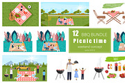 12 Bundle picnic vector, an Object Graphic by frimufilms
