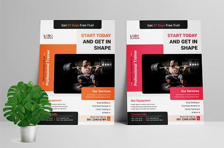 Gym training flyer
