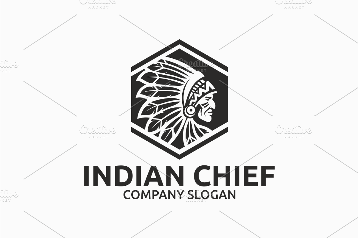 Indian Chief, a Branding & Logo Template by Brandlogo | Creative Market