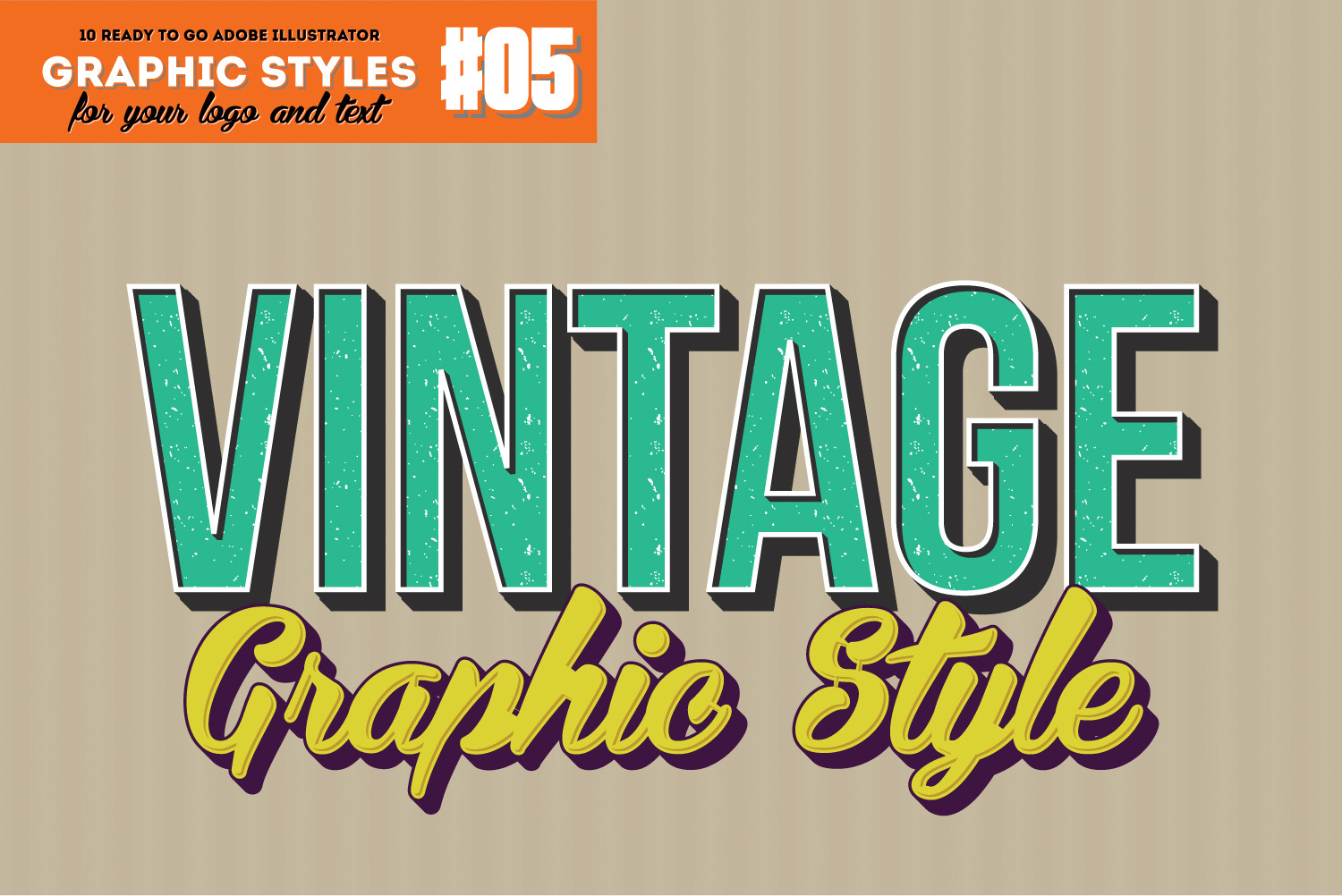 10 Retro Vintage Text Effect, a Layer Style Add-On by Anomali Creatype