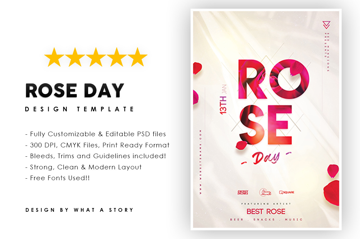 Rose Day Flyer | Flyer Templates ~ Creative Market