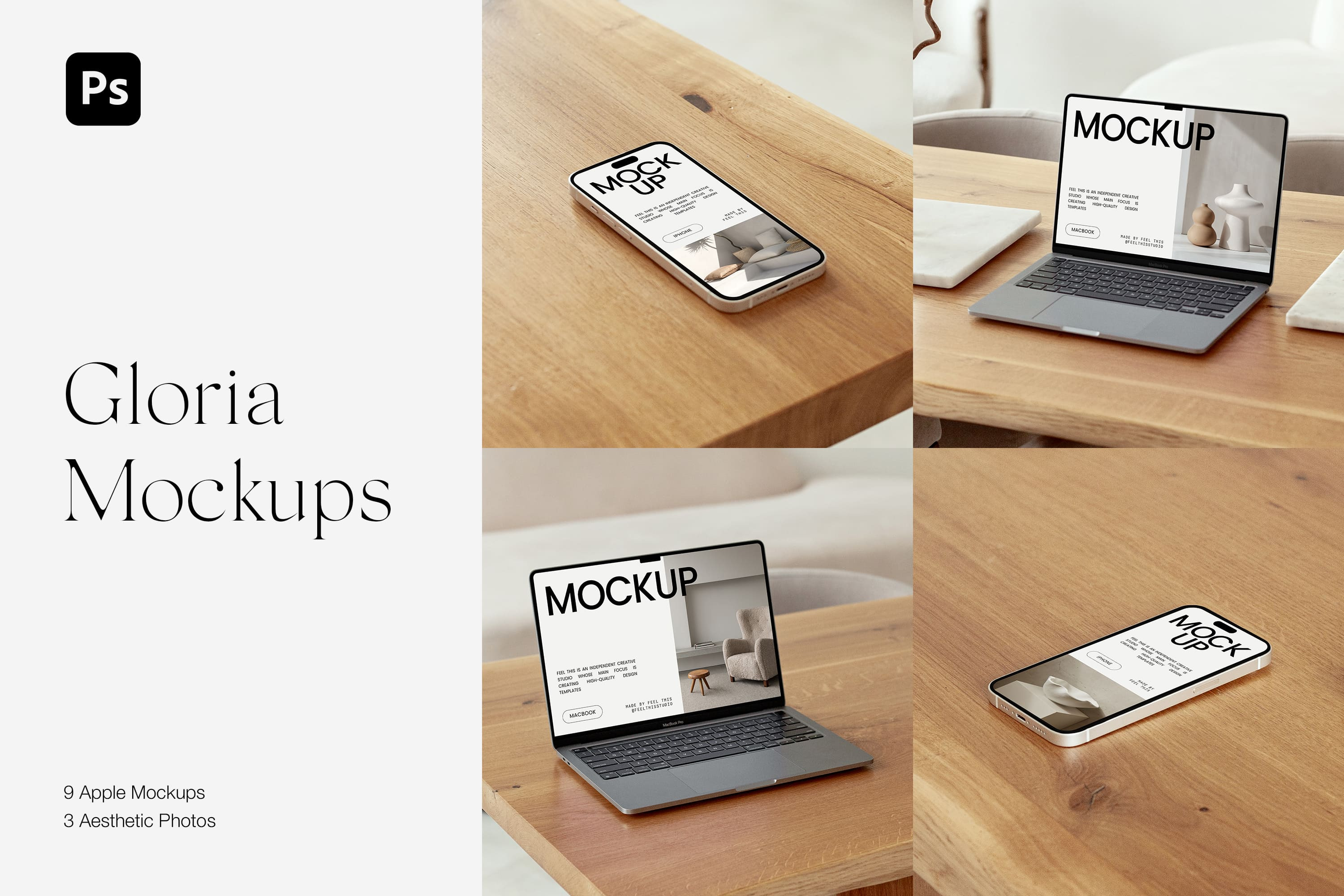 MacBook & iPhone Mockups Download PSD
