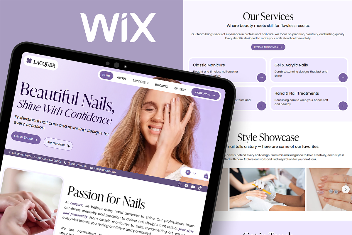 Nail Studio Wix Studio Website, a Wix Template by Kitteeh