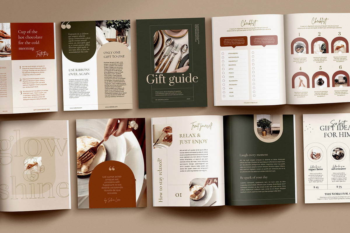 Holiday Gift Guide / CANVA, InDesign, a Magazine Template by Mirazz