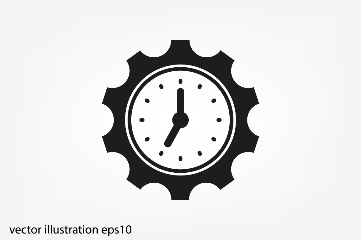 Gear clock time icon, an Outline Icon by 007NATALIIA