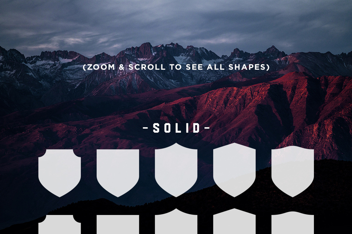 Crest Shapes Mega Pack, a Shape Add-On by BoxTube Labs