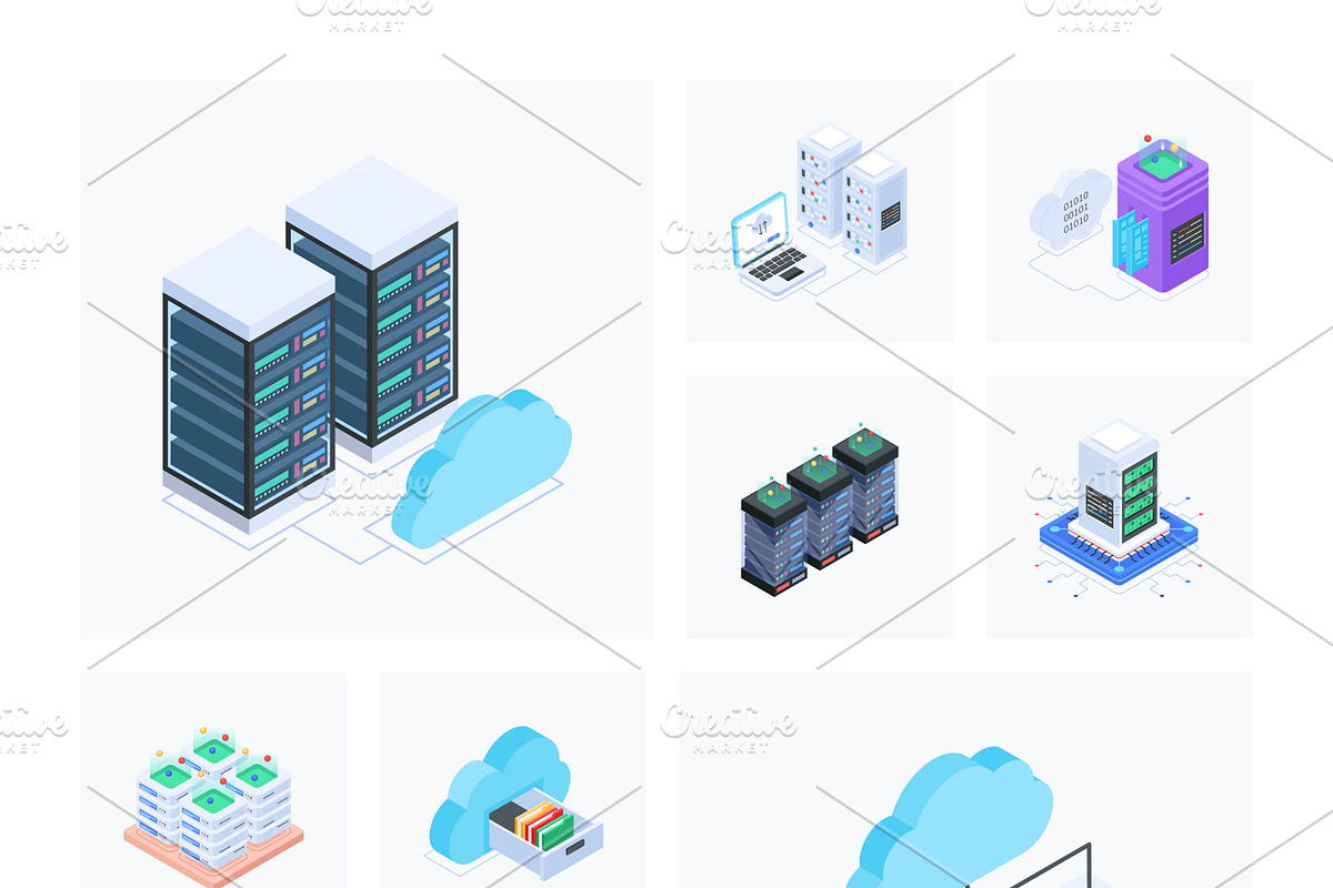 Animated Database Icon Set