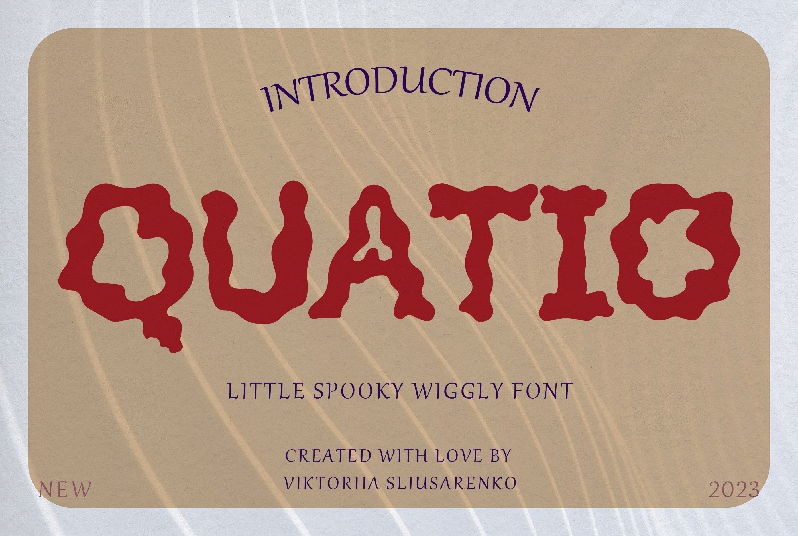 QUATIO wiggly font, a Serif Font by CHIMERA