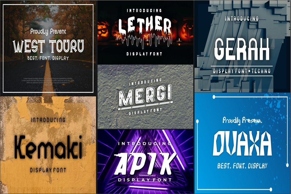 Font Bundle Modern Display, a Sans Serif Font by MaikoHatta | Creative ...