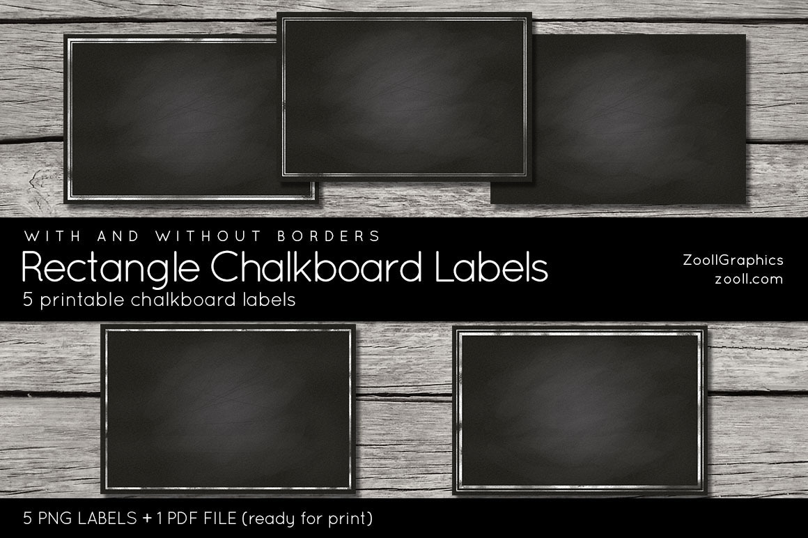 Rectangle Chalkboard Labels, an Object Graphic by ZoollGraphics